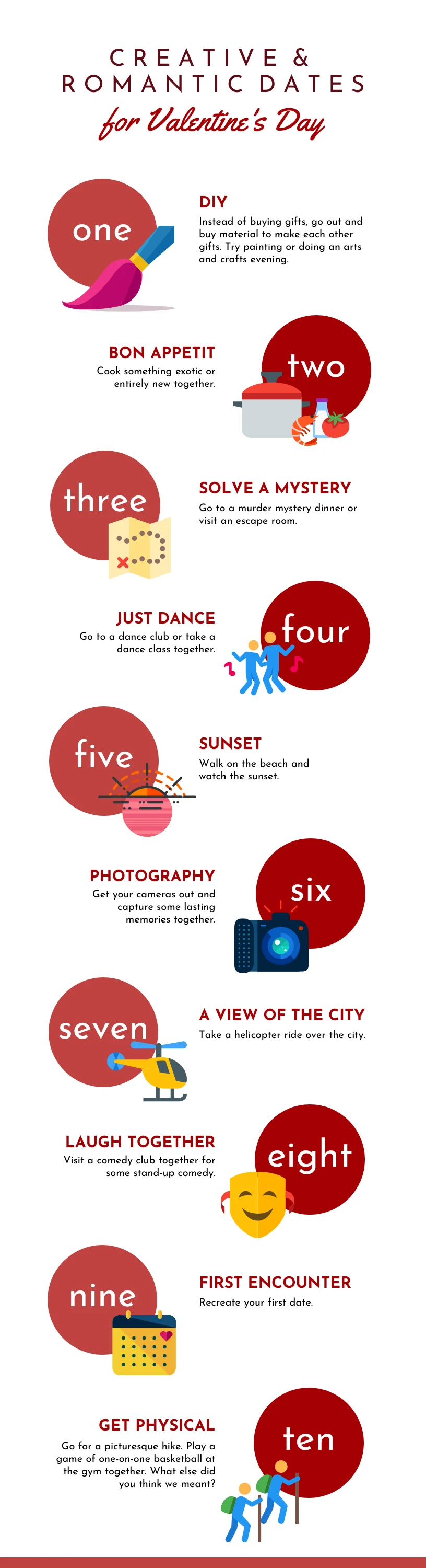 Creative and Romantic Dates Ideas Infographic Template - Venngage