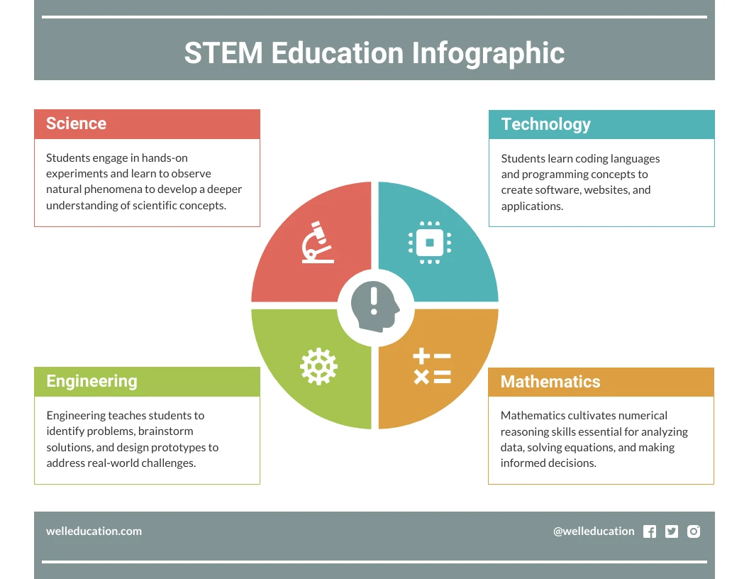 STEM Education Infographic Template - Venngage