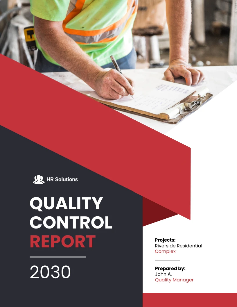 Quality Control Report Template - Venngage