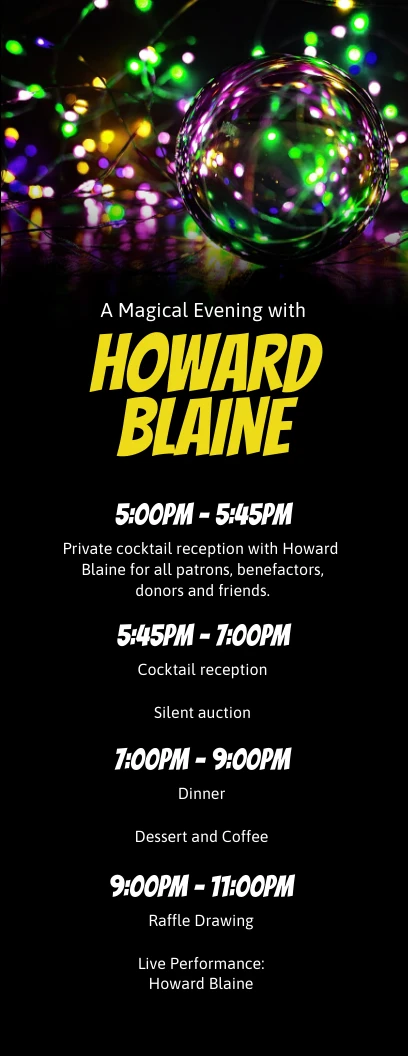 Programa de eventos de entretenimiento en directo - Venngage