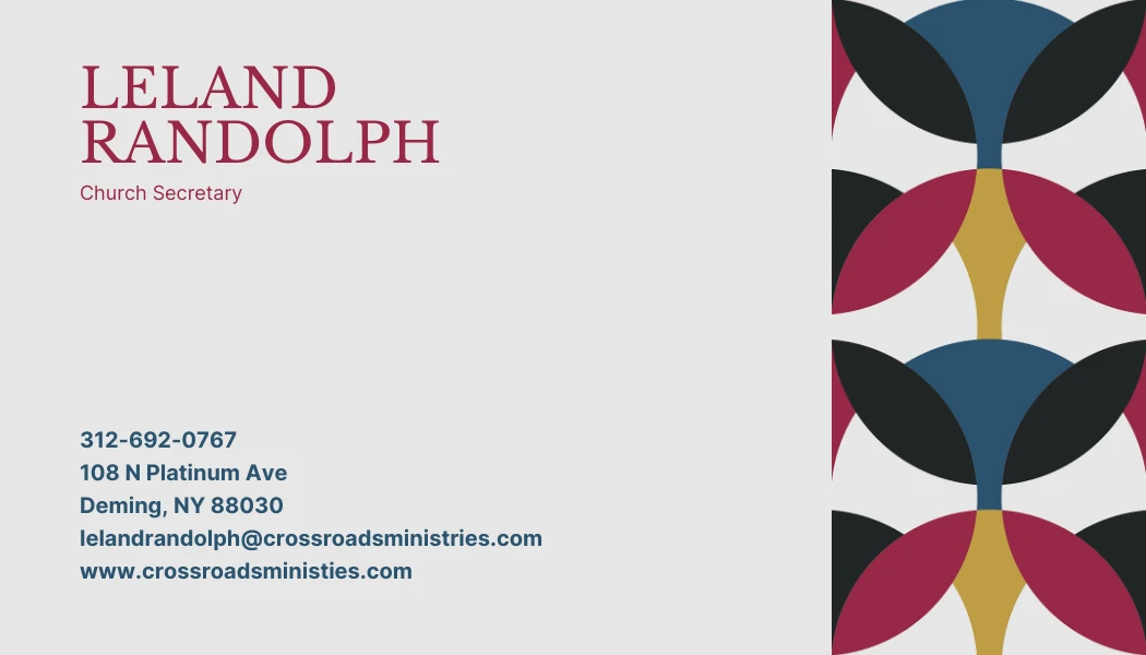 Simple Pastel Colour Business Church Card - Venngage