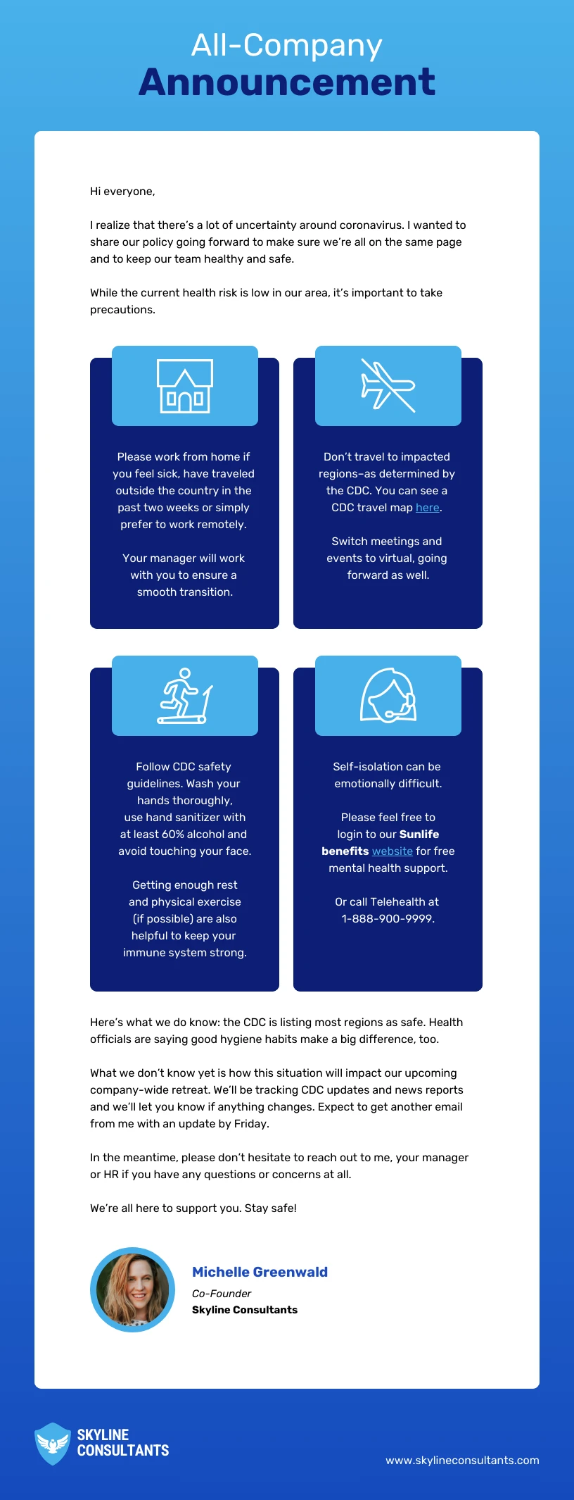 All-Company Announcement Newsletter Template - Venngage