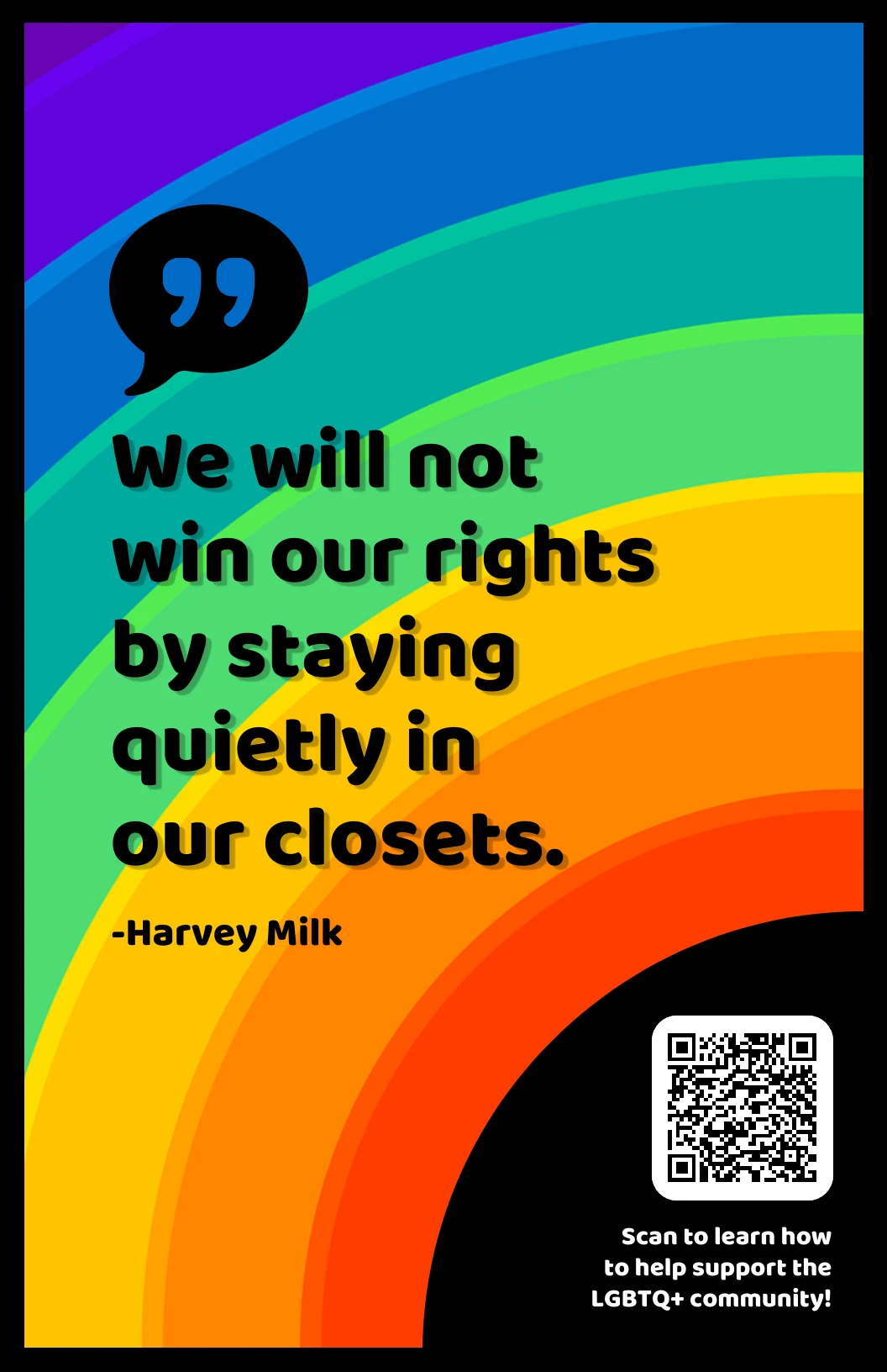 Inspiring Pride Month Quote Gay Rights Poster Venngage