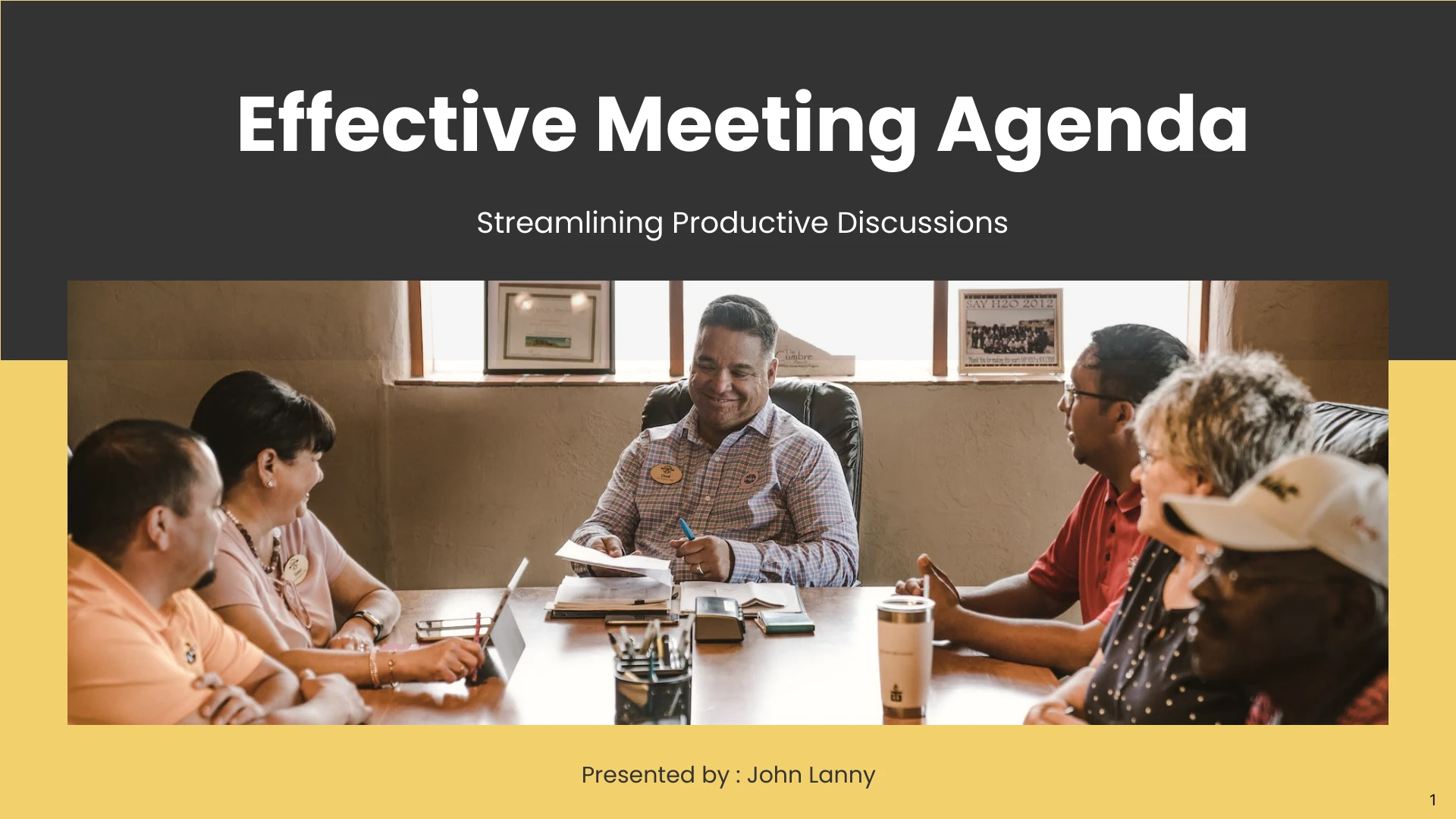 Simple Agenda Presentations Template - Venngage