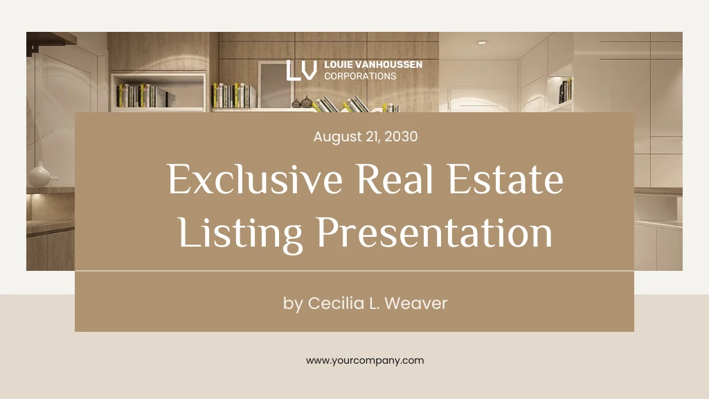 Minimalist Real Estate Listing Presentation Template - Venngage