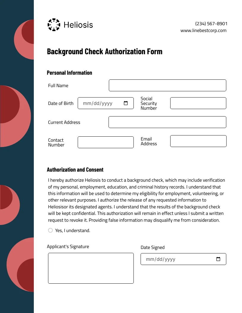 3D Shape Employee Reference Request Form Template - Venngage