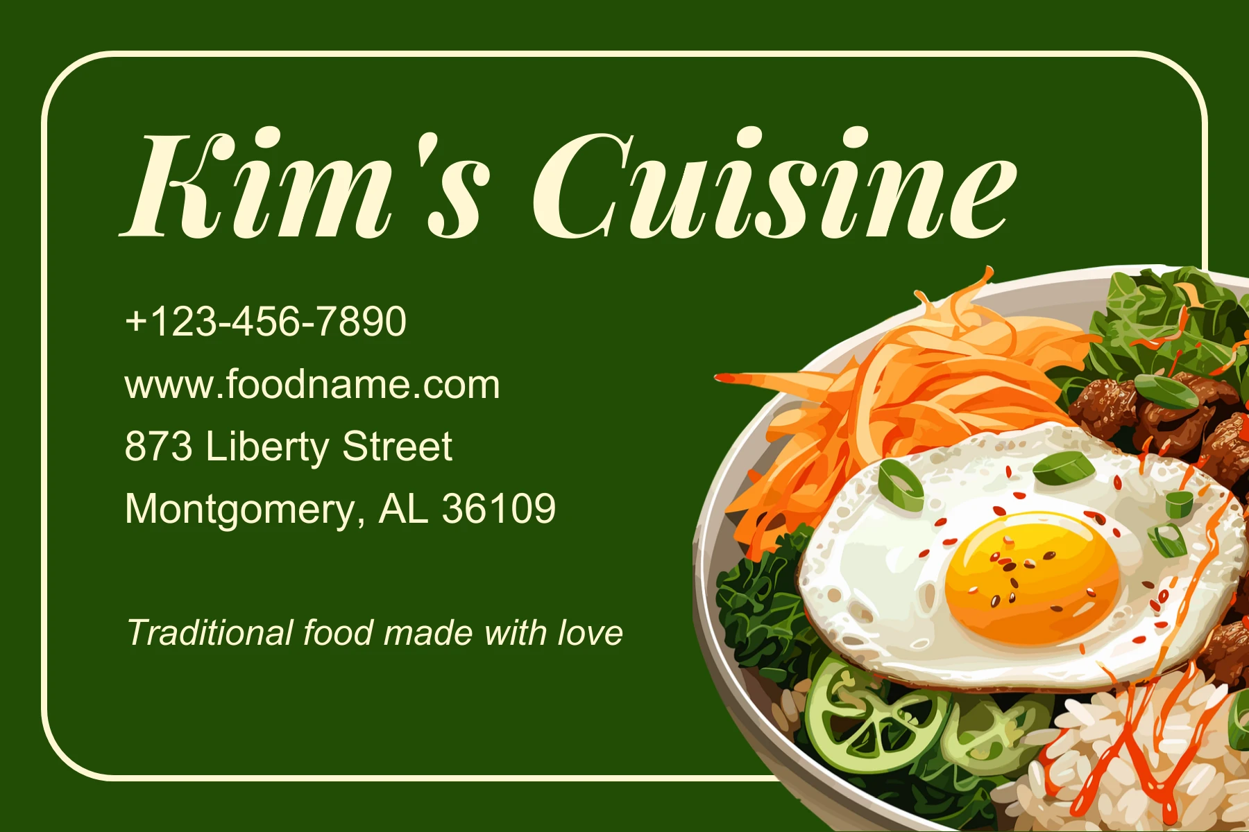 Green Modern Illustration Food Address Label - Venngage