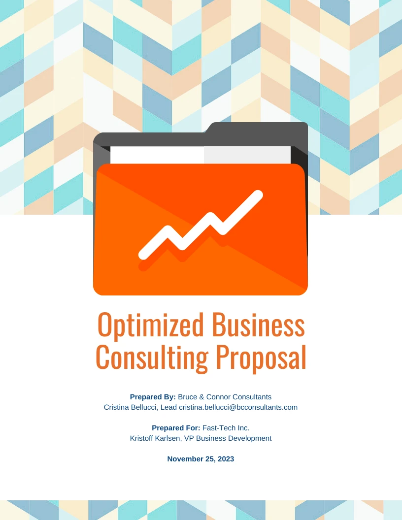 Abstract Business Consulting Proposal Template - Venngage