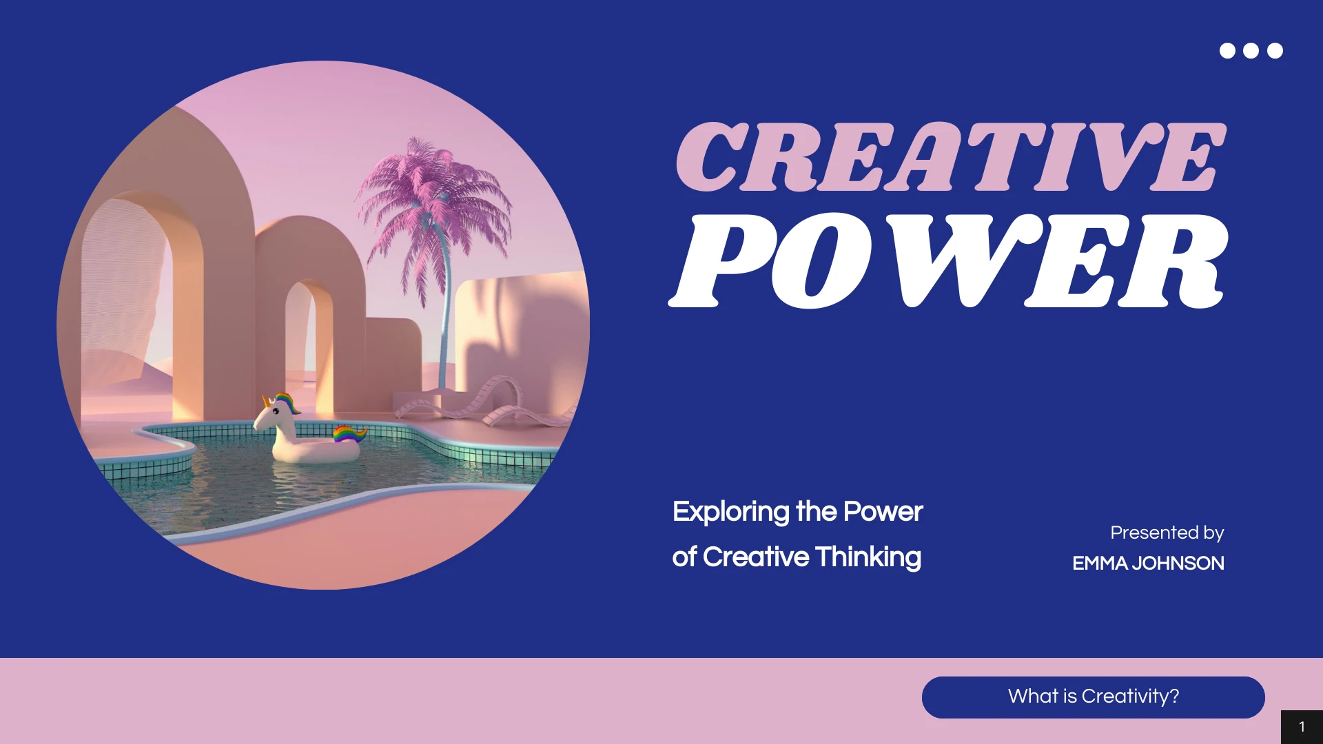 Aesthetic 3D Art Creative Presentation Template - Venngage