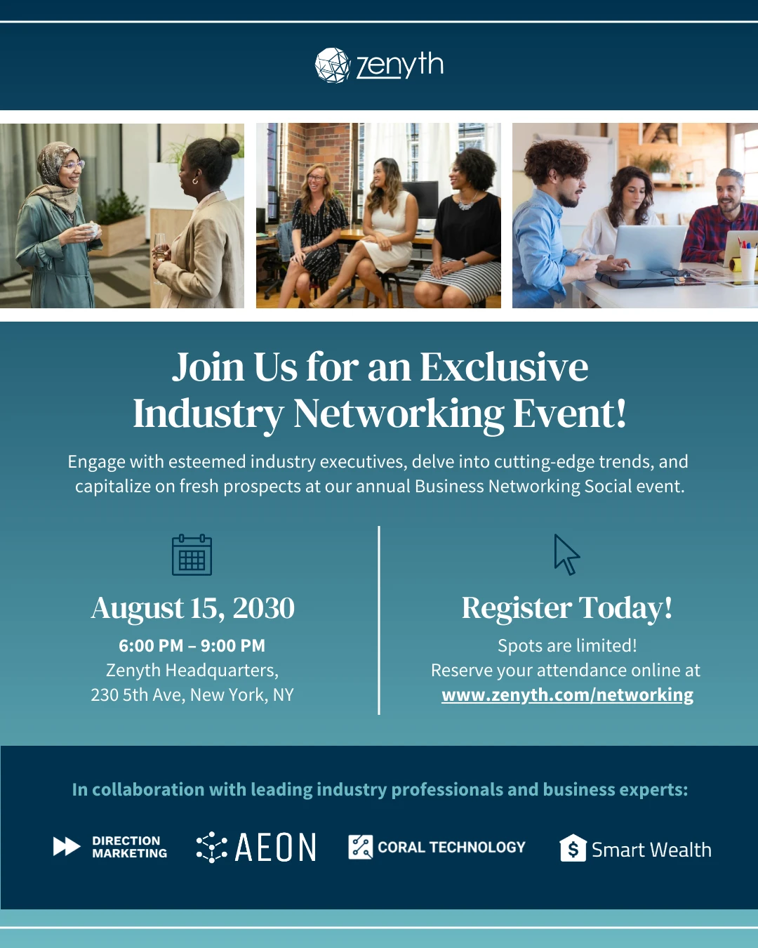 Business Networking Portrait LinkedIn Post Template - Venngage