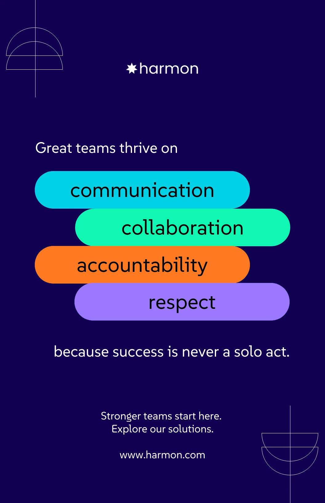 Teamwork Fundamentals Typographic Poster - Venngage