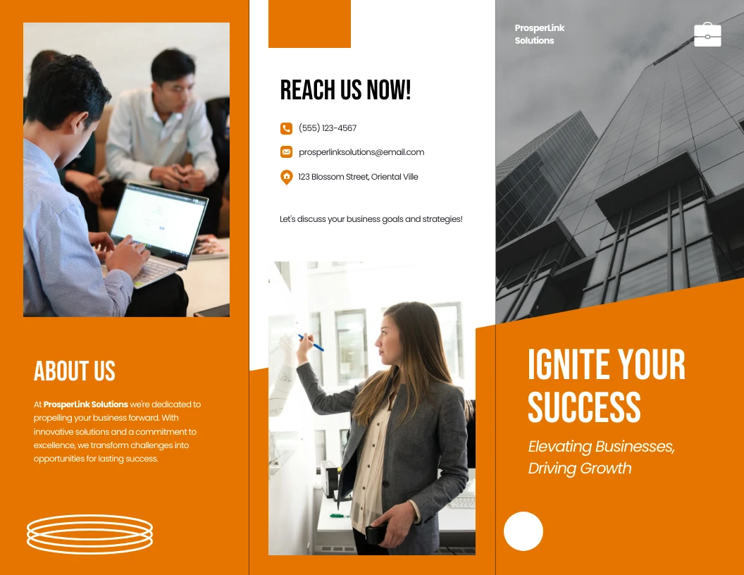 Business Sales Tri-fold Brochure Template - Venngage