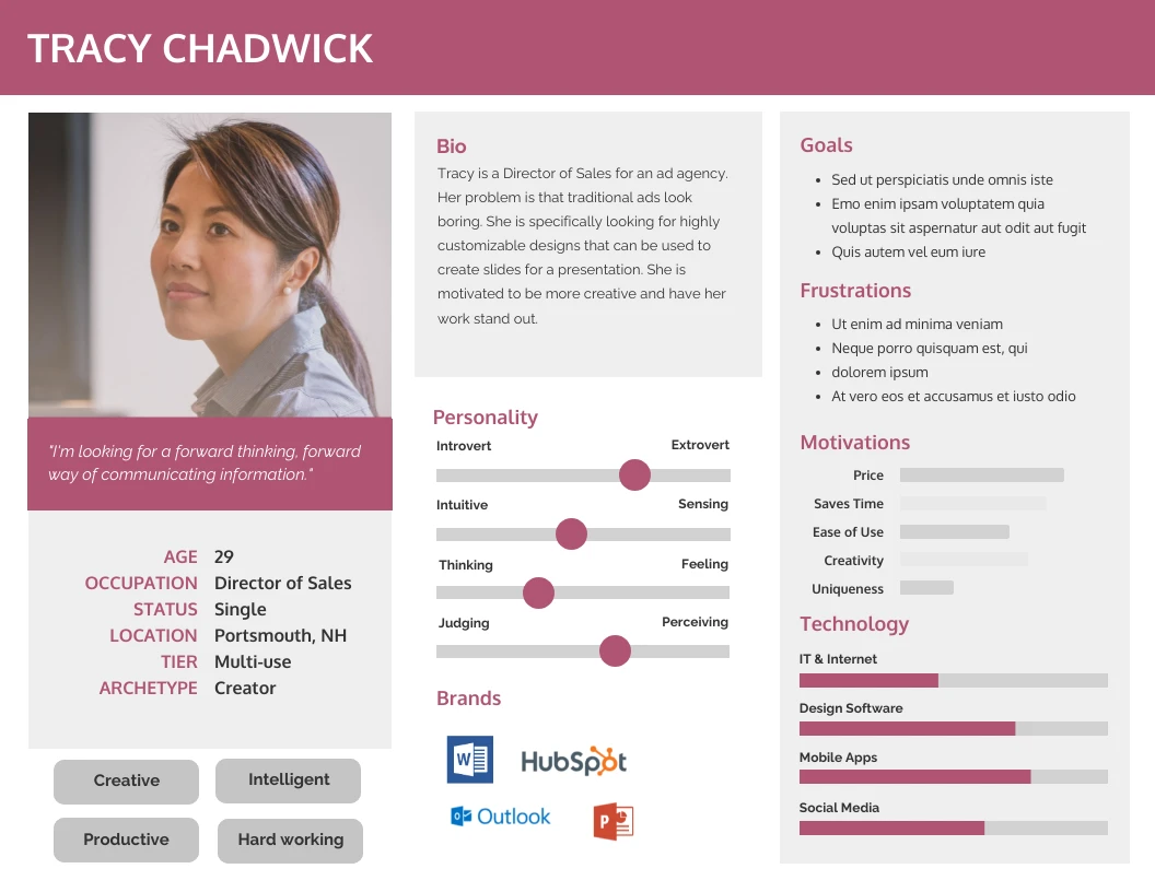 Persona Marketing Guide Template - Venngage