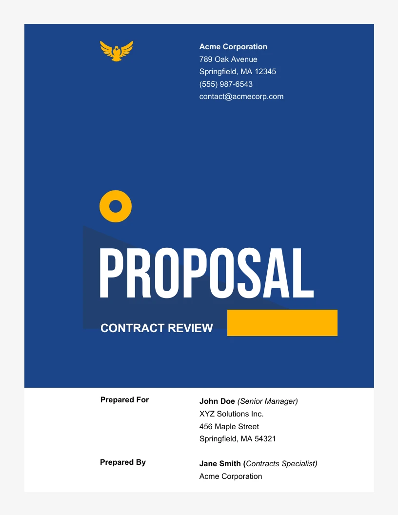 Contract Review Proposal Template - Venngage