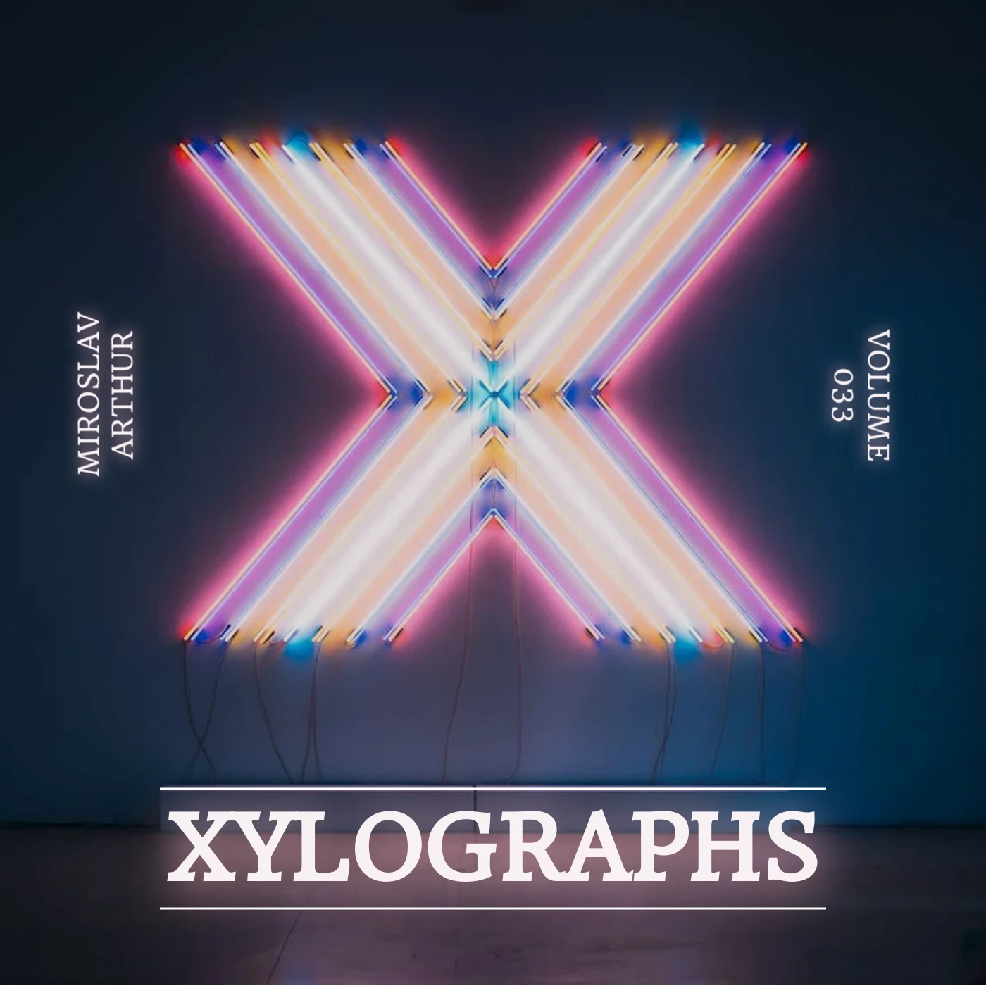 Portada del álbum de DJ fotográfico de neón azul oscuro - Venngage