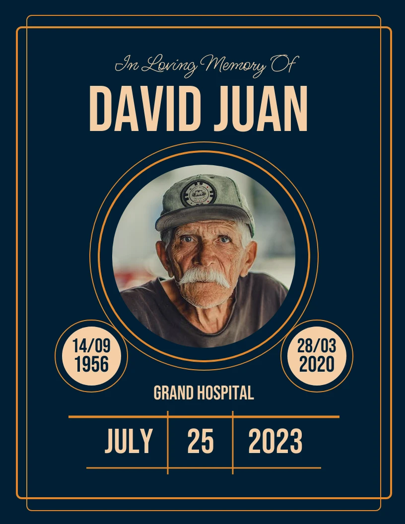 Funeral Ceremony Memory Flyer Template - Venngage