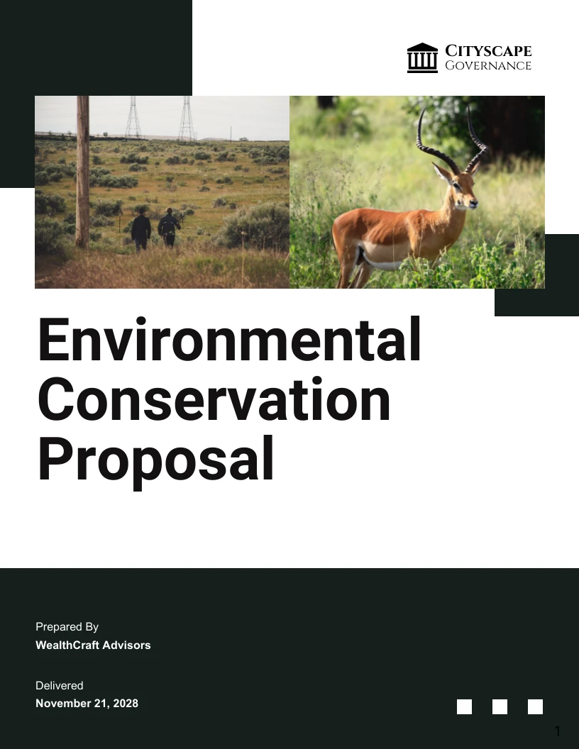 Environmental Conservation Proposal Template - Venngage