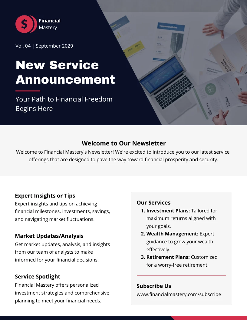 New Service Announcement Newsletter Template - Venngage
