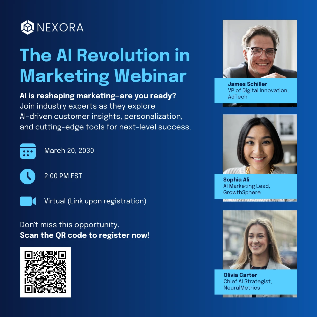 Webinar Event LinkedIn Post Template in Square Format - Venngage