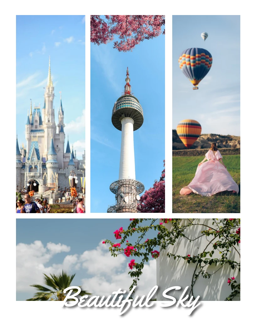 White Simple Sky Cool Photo Collages - Venngage