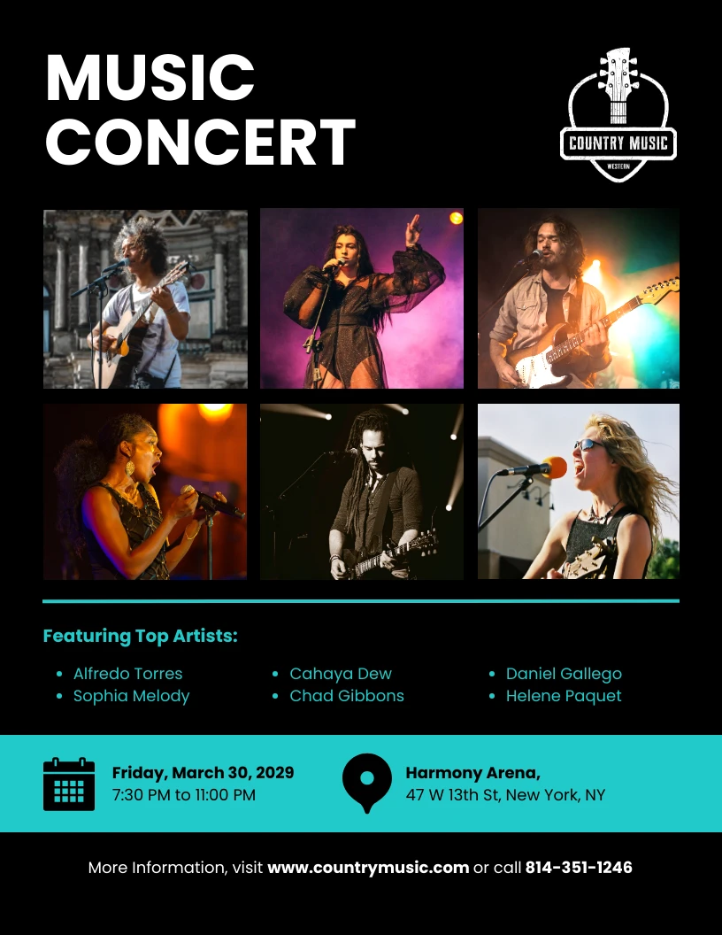 Music Concert Poster - Venngage