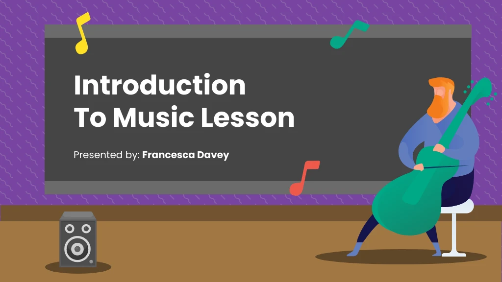 Music Lesson Animated Presentation Template - Venngage