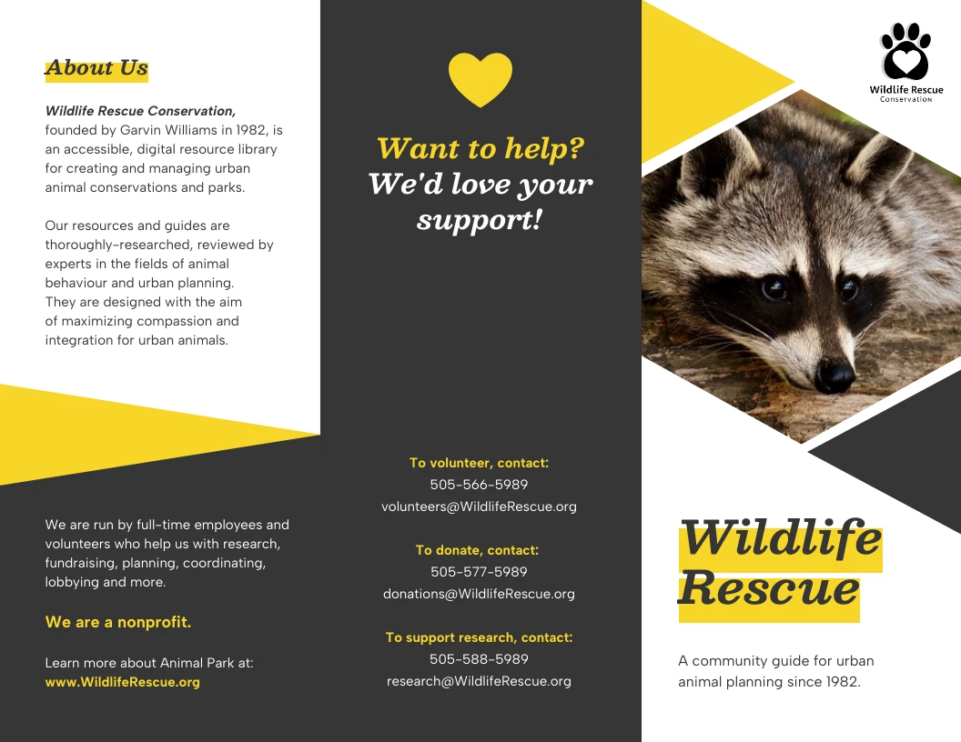 Mine Shaft Community Nonprofit Tri Fold Brochure Template - Venngage