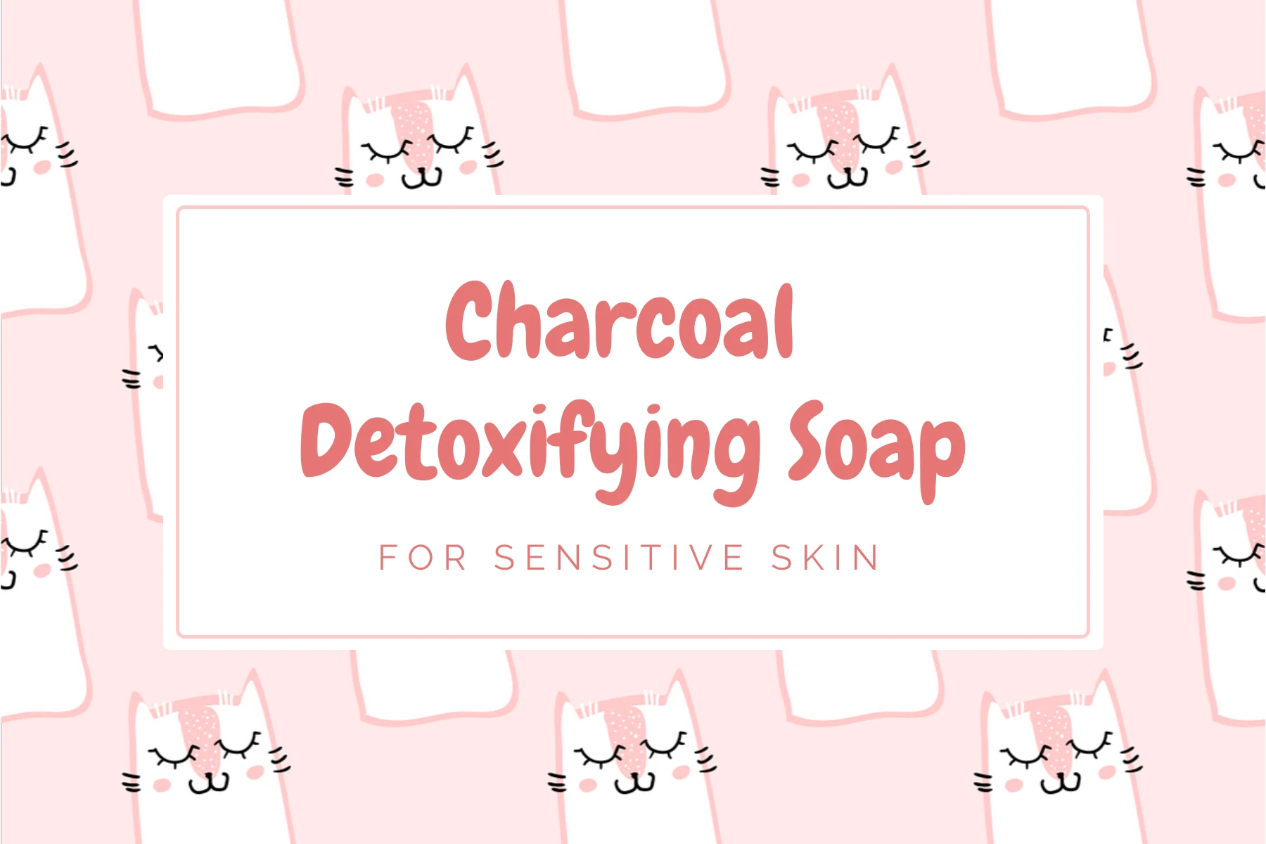 Pink Cute Pattern Soap Label - Venngage