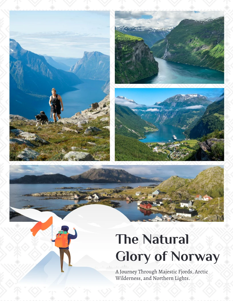 White Modern Texture Illustration Travel Collages - Venngage