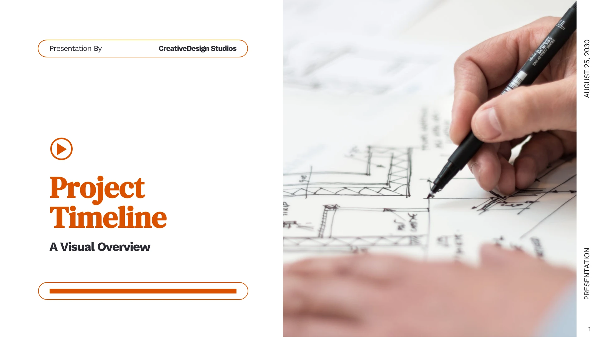 Orange Timeline Presentation Template - Venngage