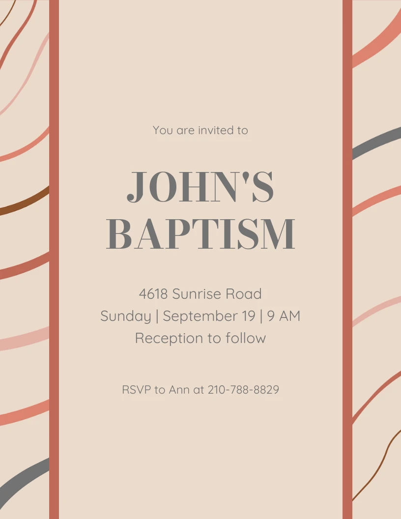 Baptism Invitation Template Microsoft Word