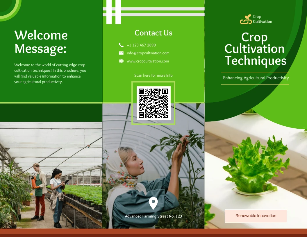 Crop Cultivation Techniques Brochure Template - Venngage