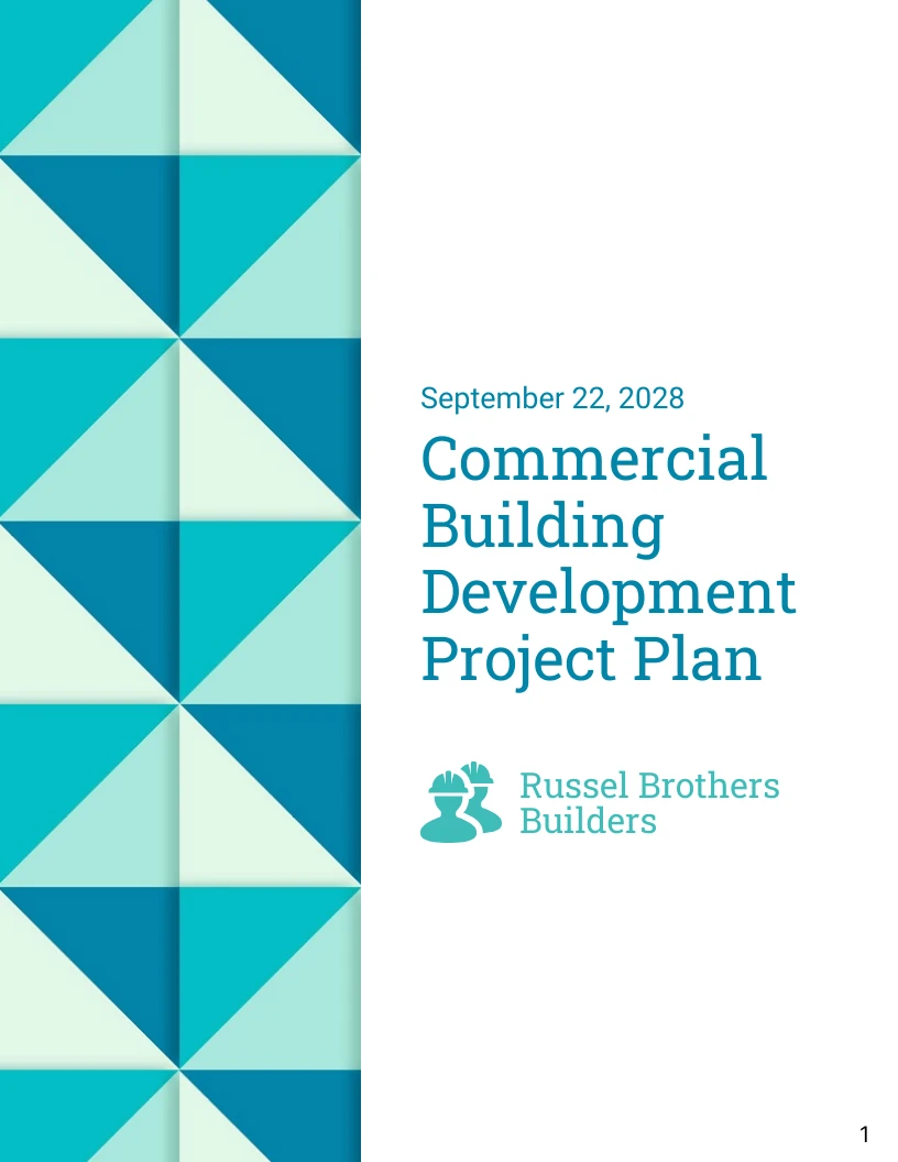 Geometric Commercial Development Project Plan Template - Venngage