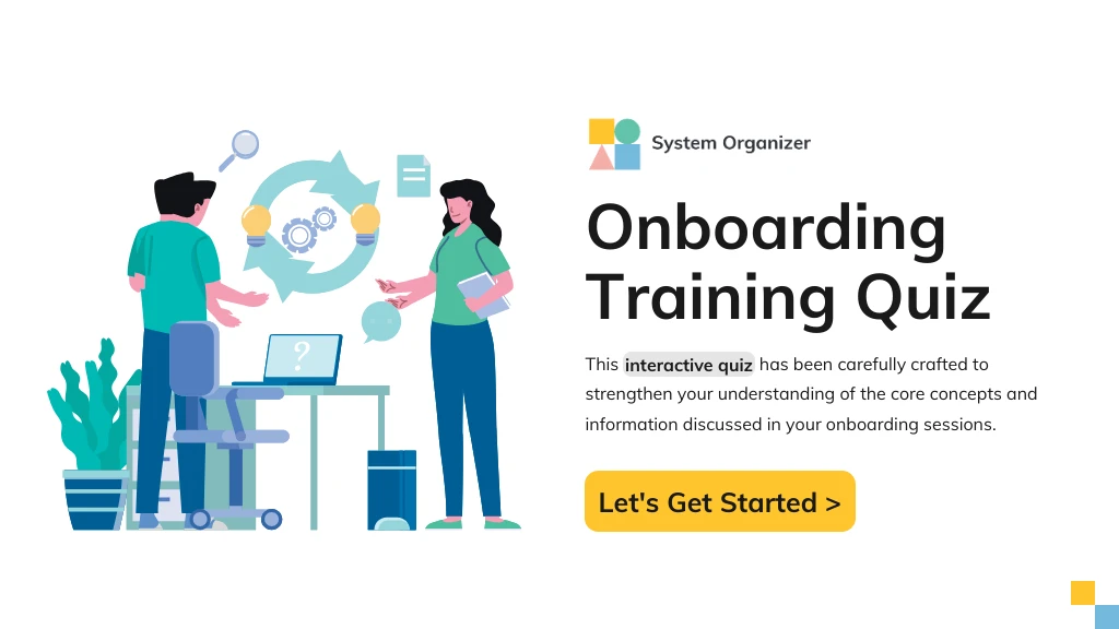 Onboarding Training Quiz Presentation - Venngage