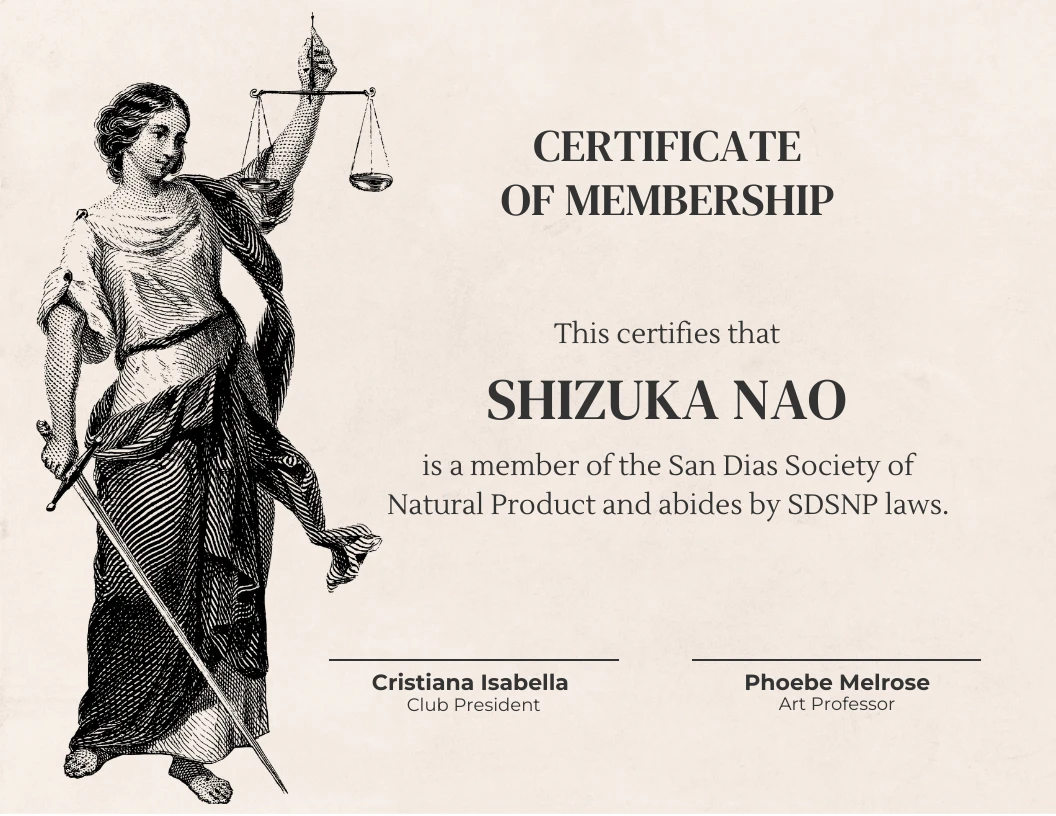 Classic Vintage Law Membership Certificate Template - Venngage