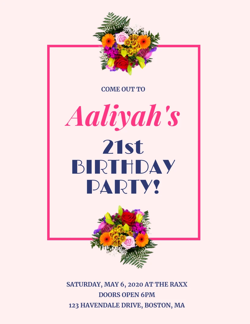 Birthday Party Celebration Event Template - Venngage