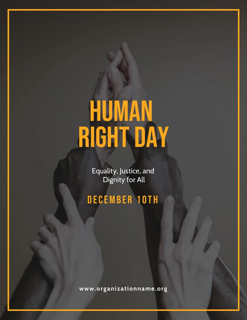Black Simple Photo Human Rights Day Poster - Venngage