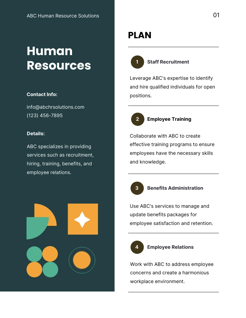 Green White Pattern Resources Plan Template - Venngage