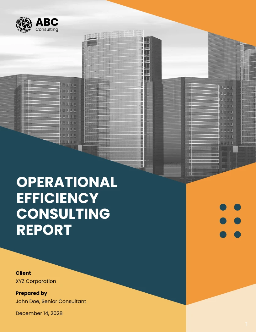 Operational Efficiency Consulting Report Template - Venngage