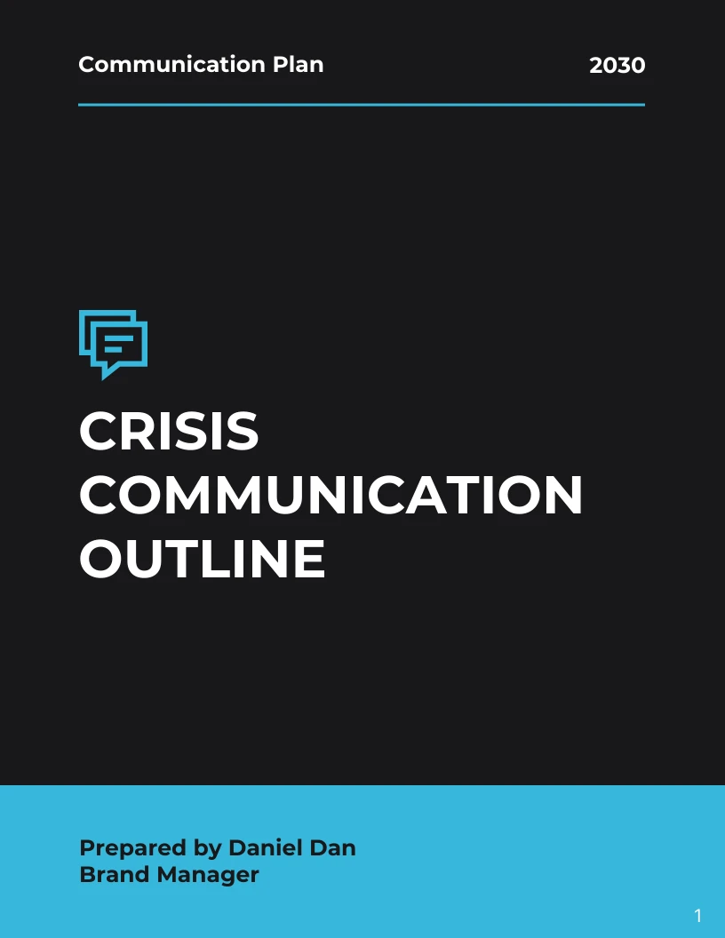 Corporate Crisis Communication Plan Template - Venngage