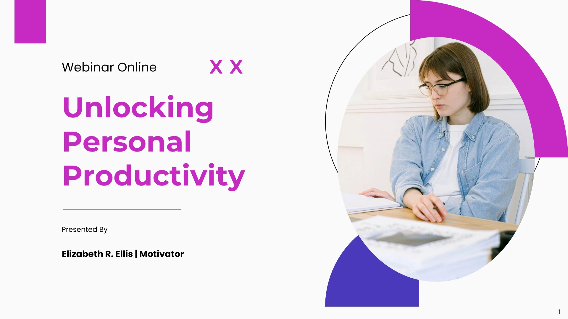 Colorful Shape Webinar Presentation Template - Venngage