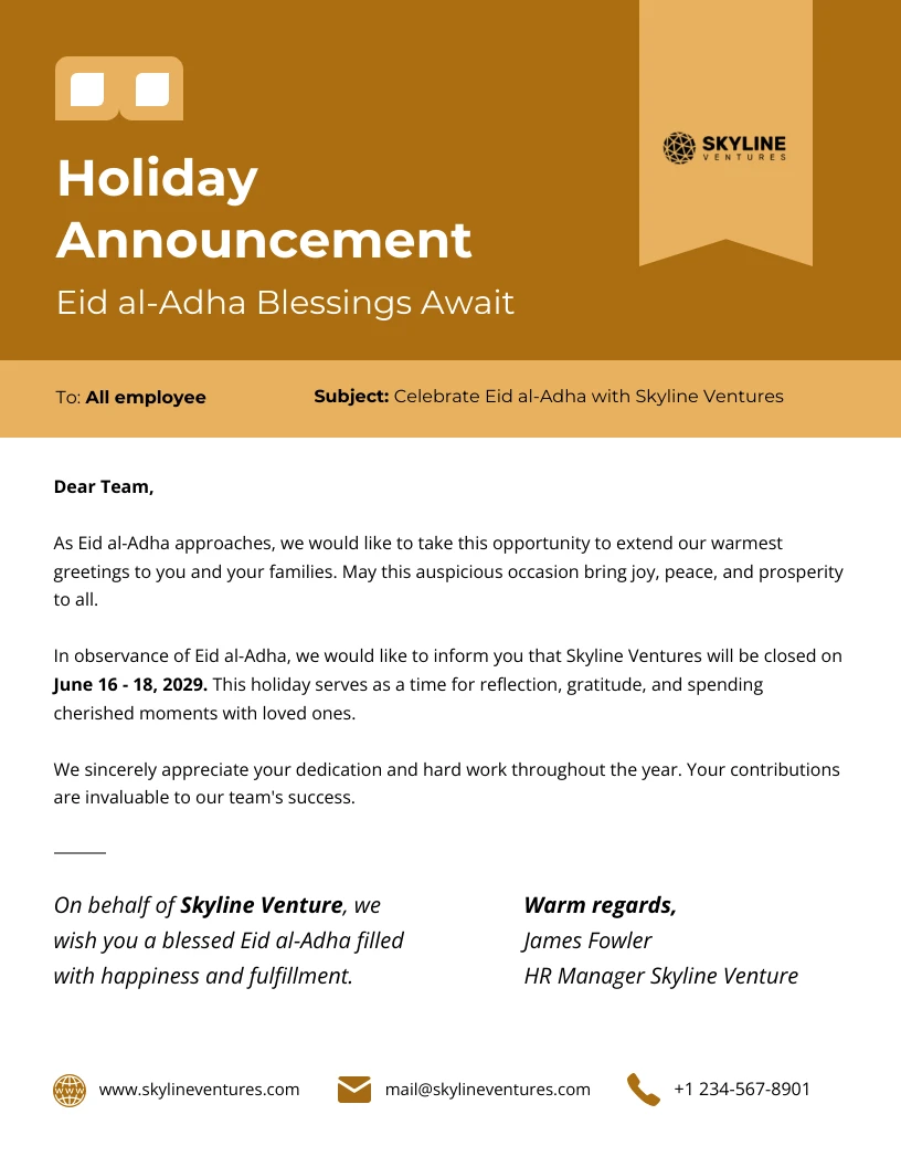 Holiday Templates Announcements Examples