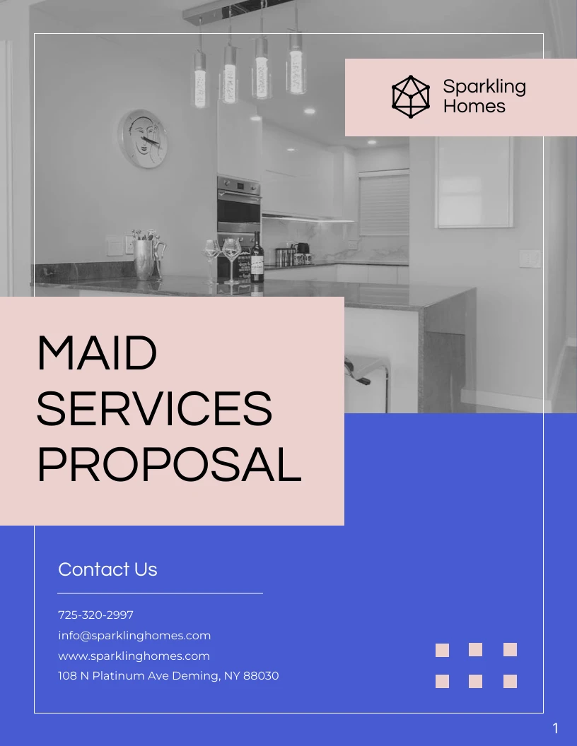 Maid Services Proposal Template - Venngage