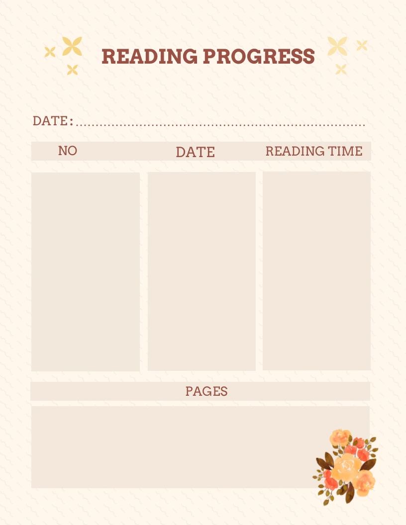 Reading Tracker Brown Simple Library Template - Venngage
