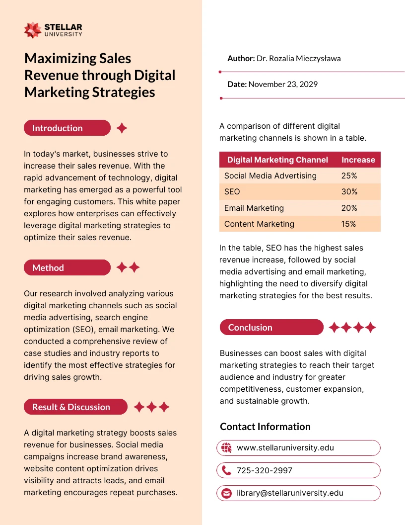 One Page White Paper Template - Venngage