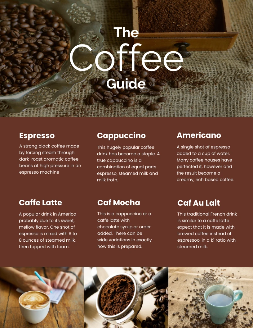 Irish Coffee Color Coffee Guide Infographic Template - Venngage