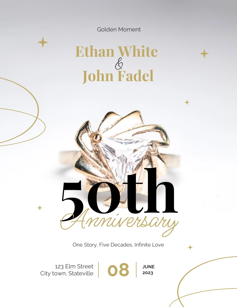 50th Anniversary Powerpoint Template