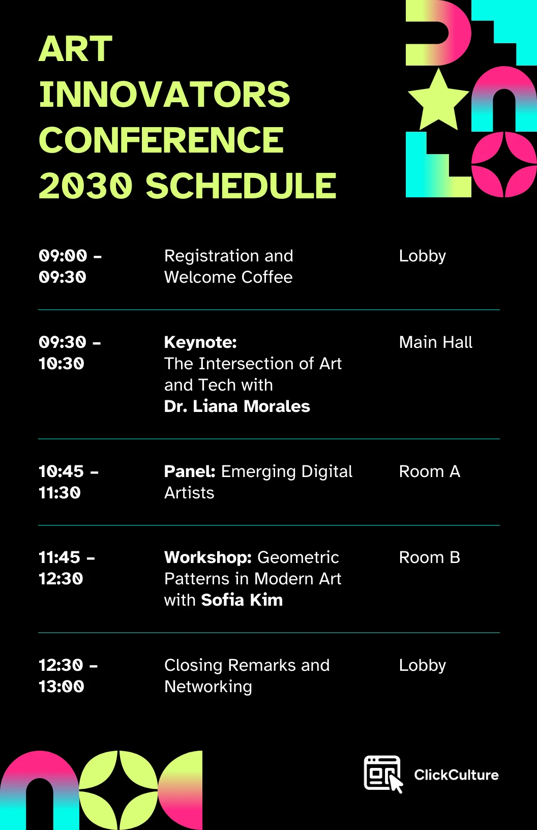 Gradient Abstract Geometric Poster - Venngage