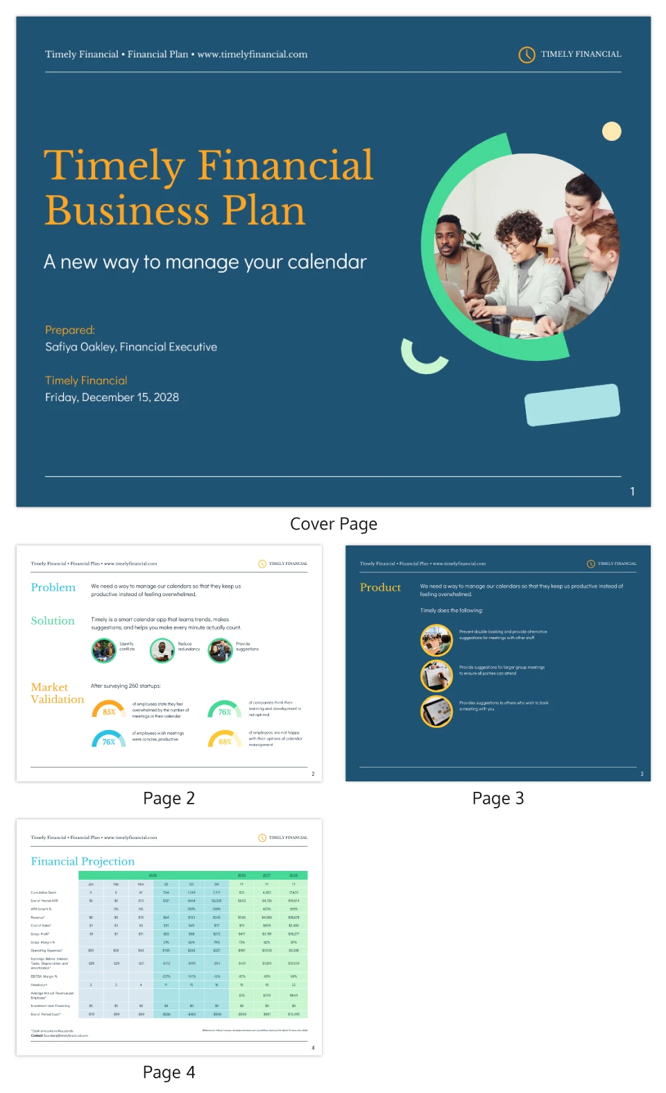 Startup Business Financial Plan Template - Venngage