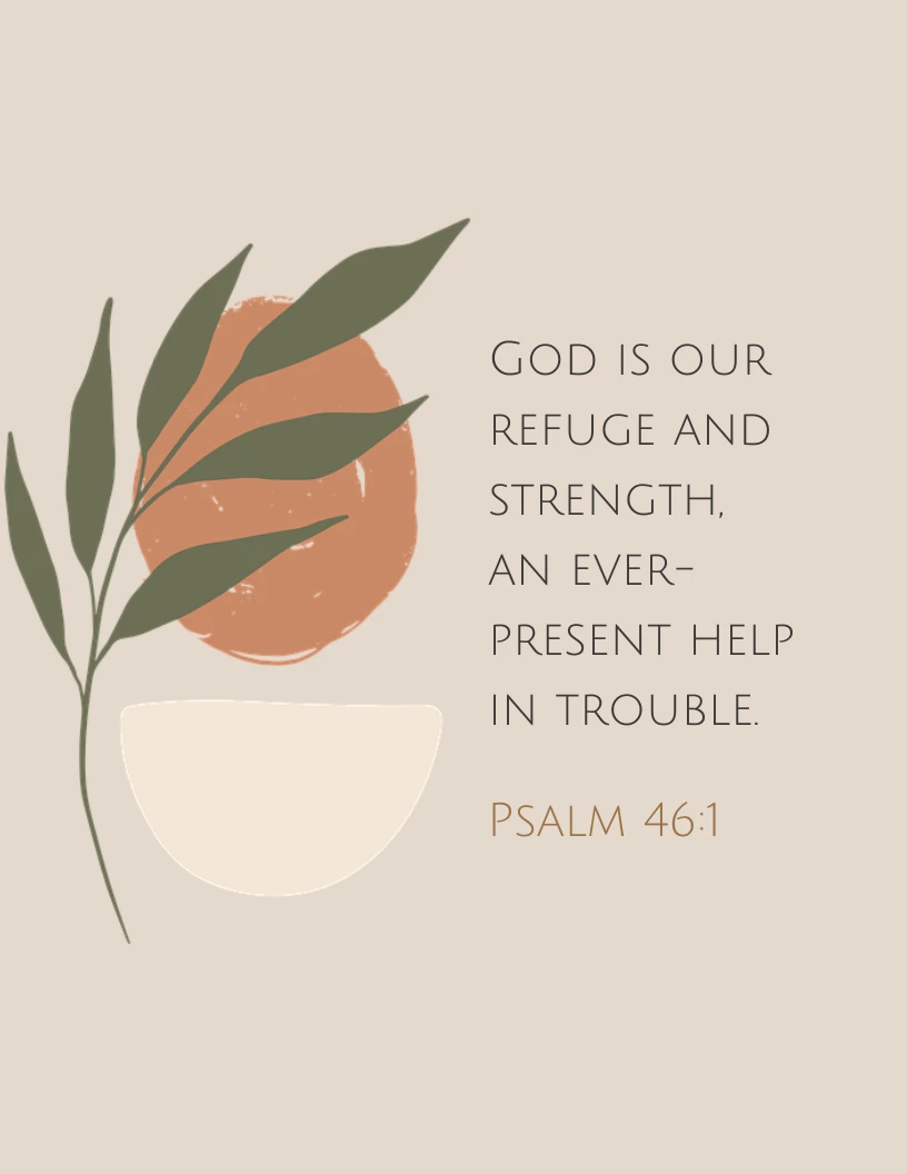 Beige with Floral Ornament Bible Verse Poster Template - Venngage